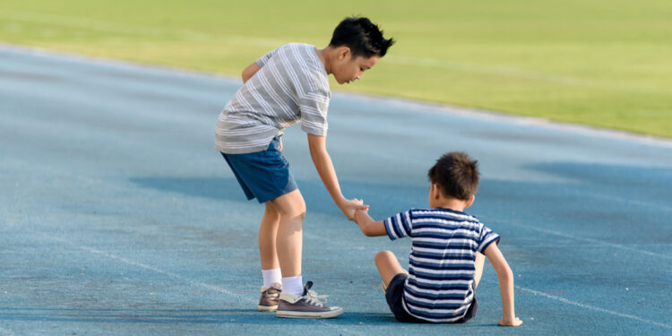 Kids Helping Each Other Up